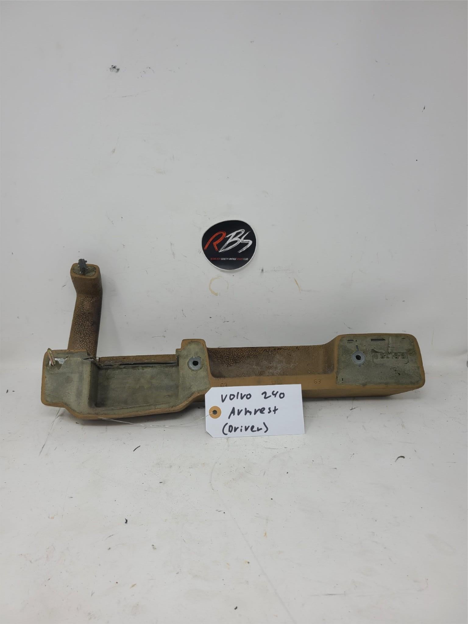 Volvo 240 Door Armrest Tan Driver Side OEM Interior Pull Handle ...